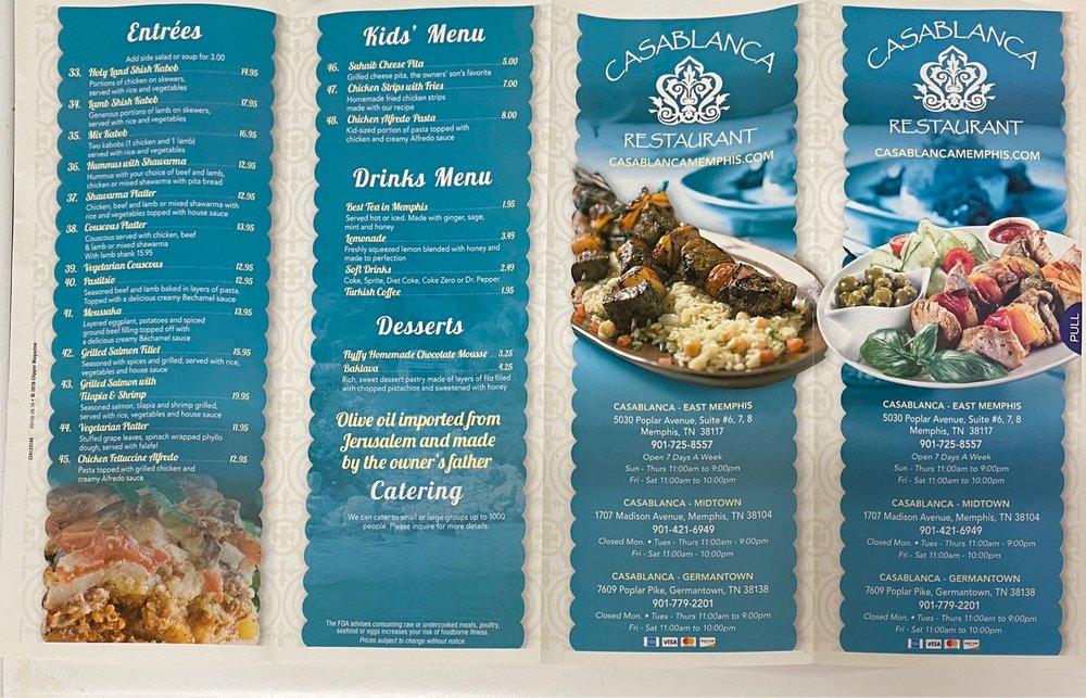 Menu at Sufi's Mediterranean Grill & Bar, Germantown