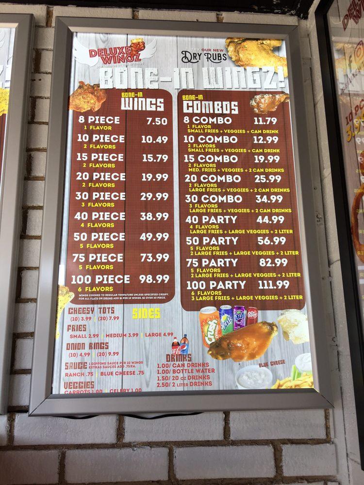Carta del restaurante Deluxe Wingz, Colorado Springs