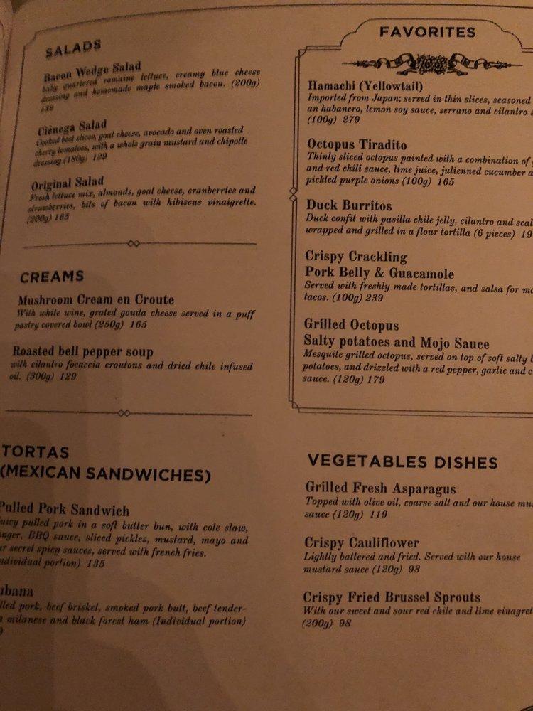 Menu at El Presidio Cocina de México restaurant, Mazatlán, Blvd. Niños ...