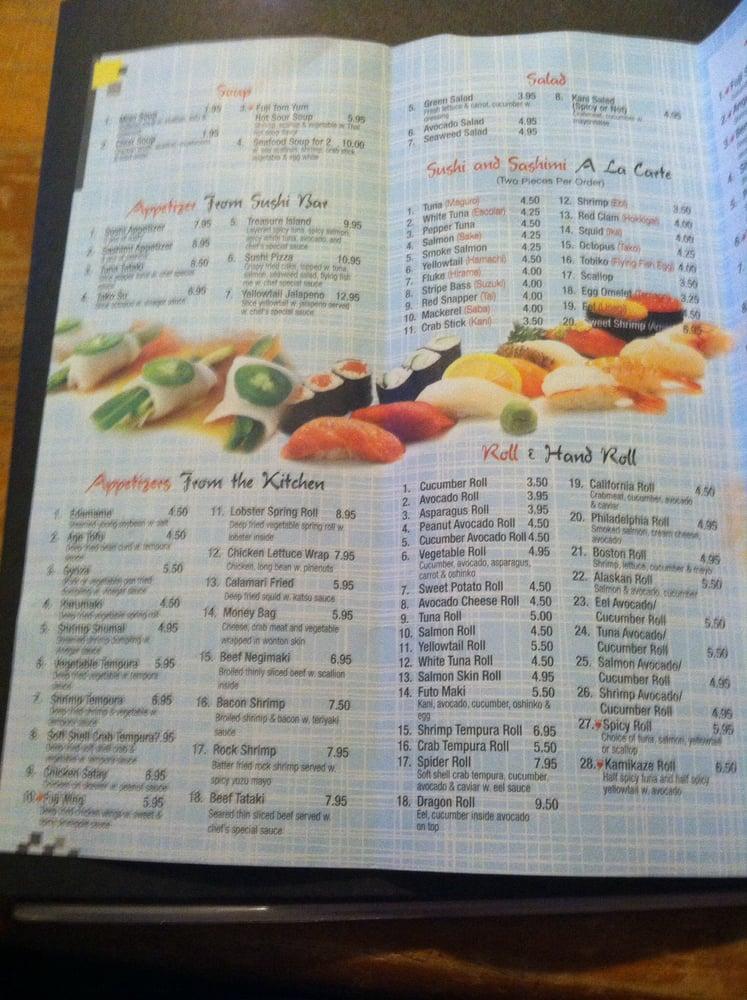 Menu at Fuji restaurant, Bennington