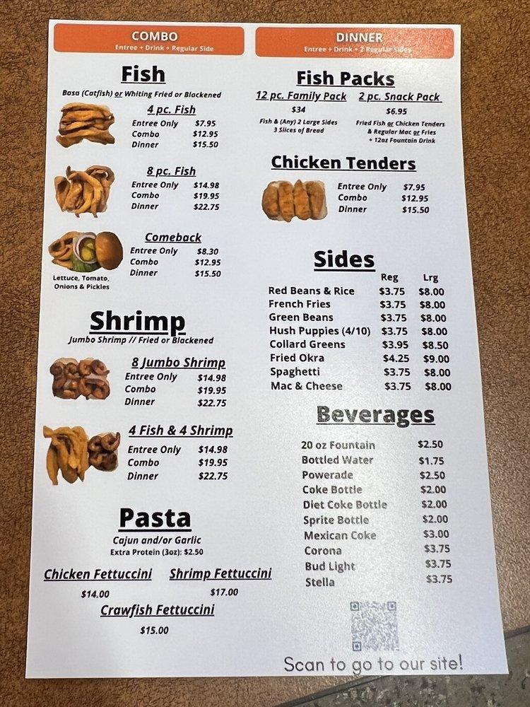 Carta del restaurante Lutfi's Fried Fish North, Kansas City, 305A NE ...