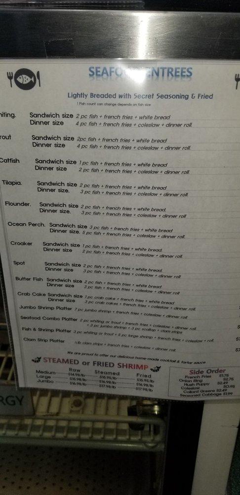 Menu at Seafood Shanty restaurant, Fort Washington