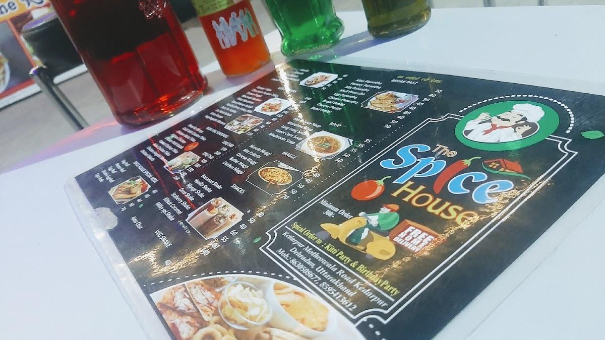 Menu at Spice House, Dehradun