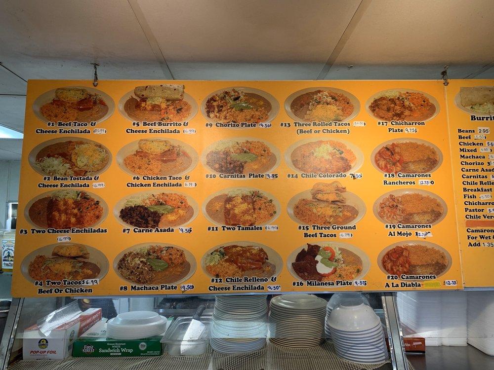 Carta del restaurante Santa Rosa Taco Shop, Henderson, 866 E Lake Mead Pkwy