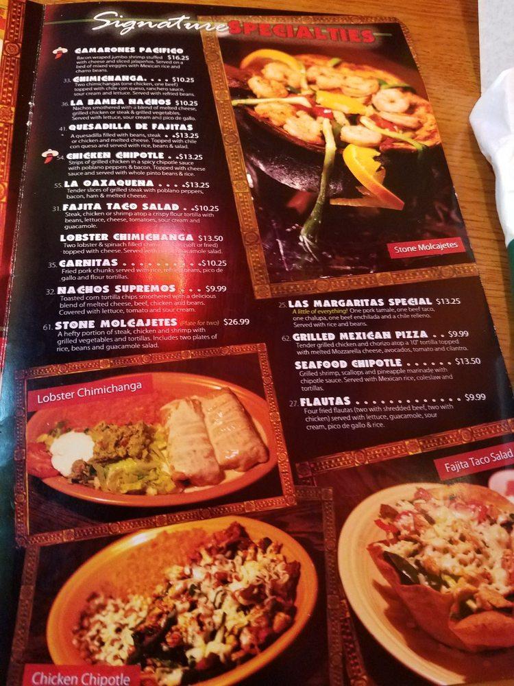Menu at El Palenque restaurant, Eastlake, Vine St