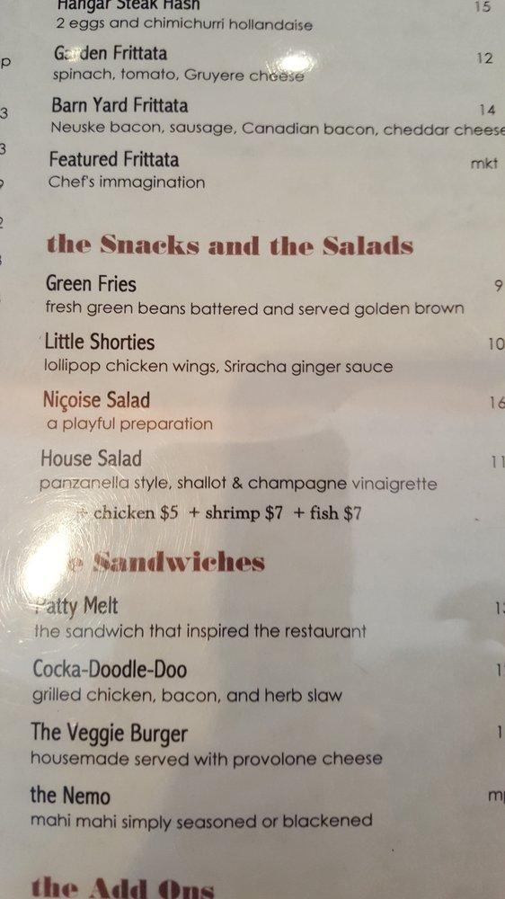 Menu at Foxy Brown restaurant, Fort Lauderdale