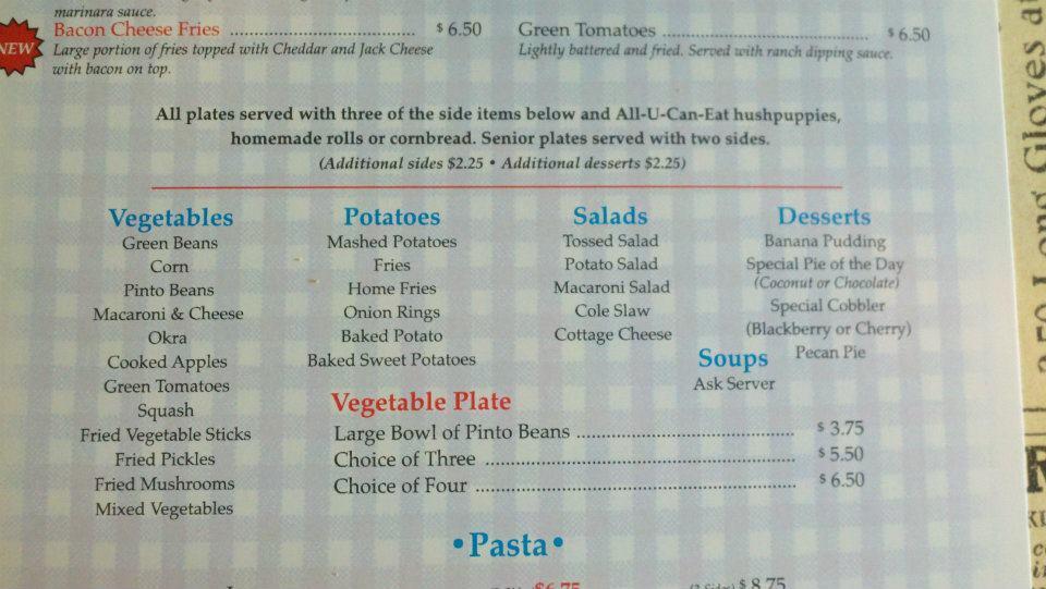 Menu at Mountain View Restaurant, USA, Highway 11 E