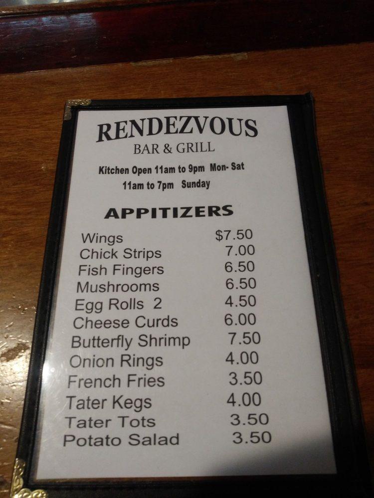 Menu at Rendezvous Bar & Grill, Annandale