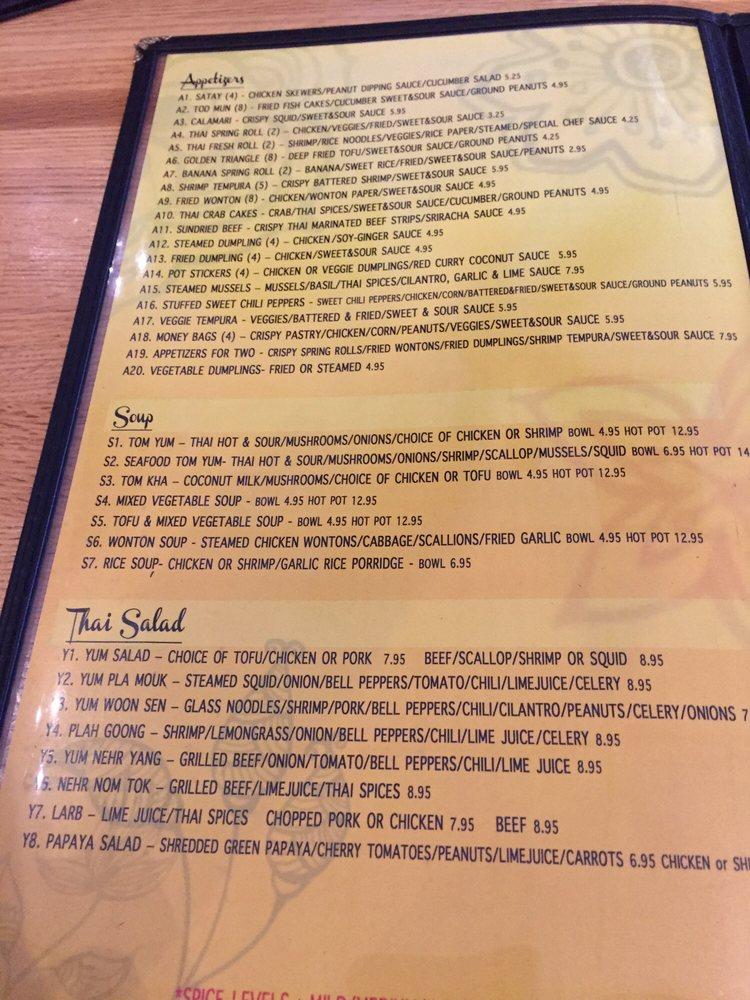 Menu at Thai Top Ten restaurant, Glen Allen, Brook Rd