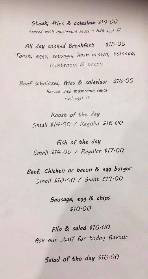 Menu at The Mandeville Bar & Bistro, Swannanoa