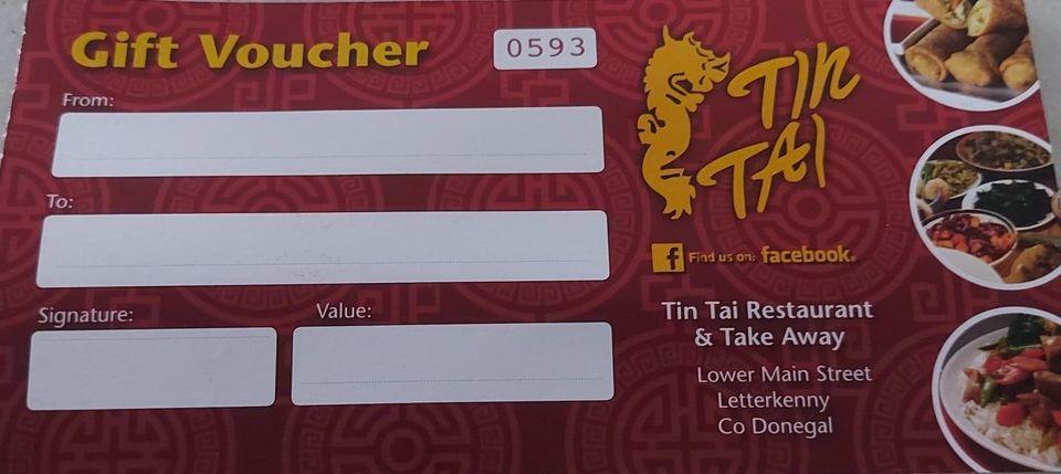 Menu at Tin Tai restaurant, Letterkenny