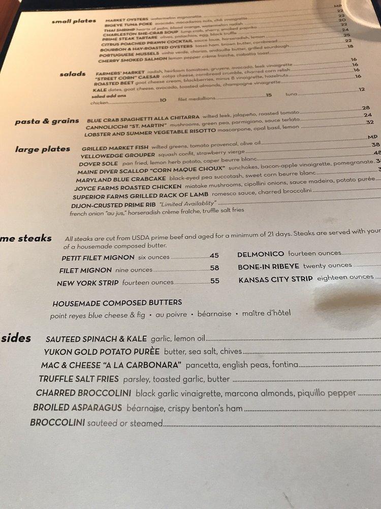 Menu at 1000 NORTH pub & bar, Jupiter