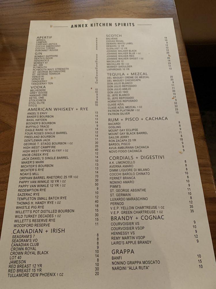Menu at The Annex Kitchen pub & bar, Fresno