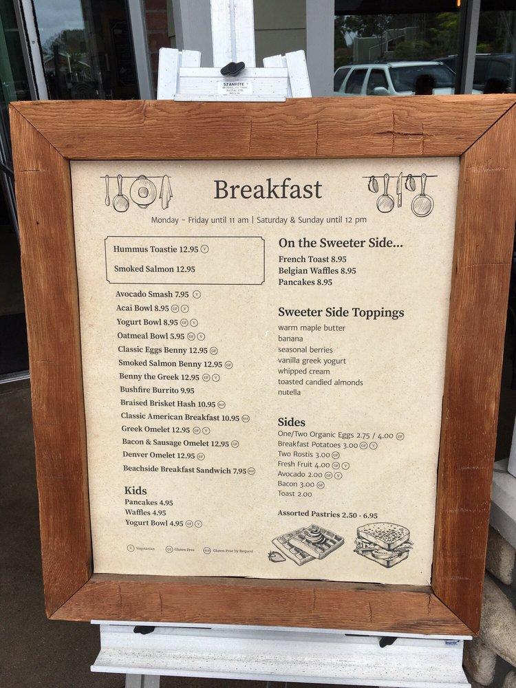Menu at Bushfire Kitchen - Del Mar restaurant, Del Mar, Del Mar Heights Rd