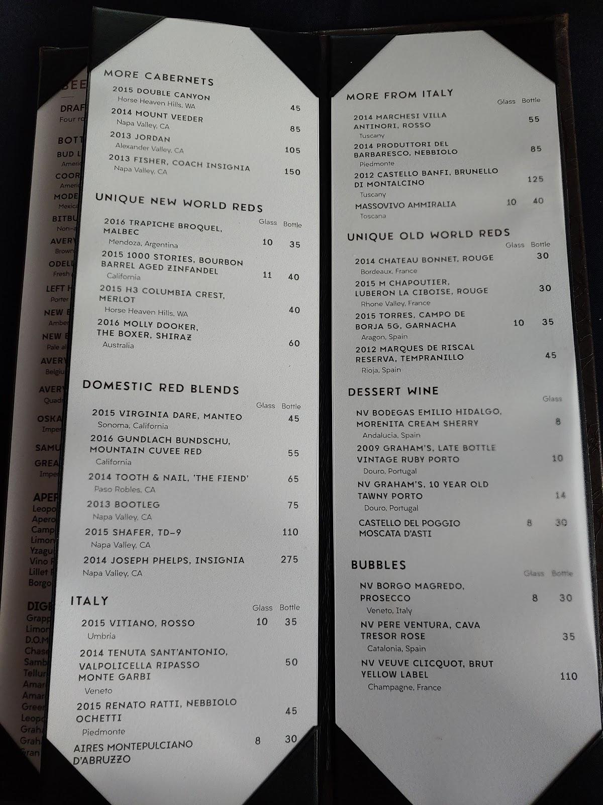Menu at Simmer Fort Collins pub & bar, Fort Collins, S Shields St #1f