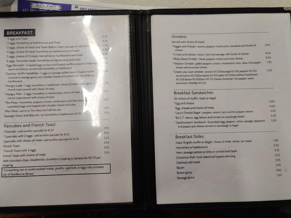 Menu at The Factory Restaurant, Saegertown, 201 Main St