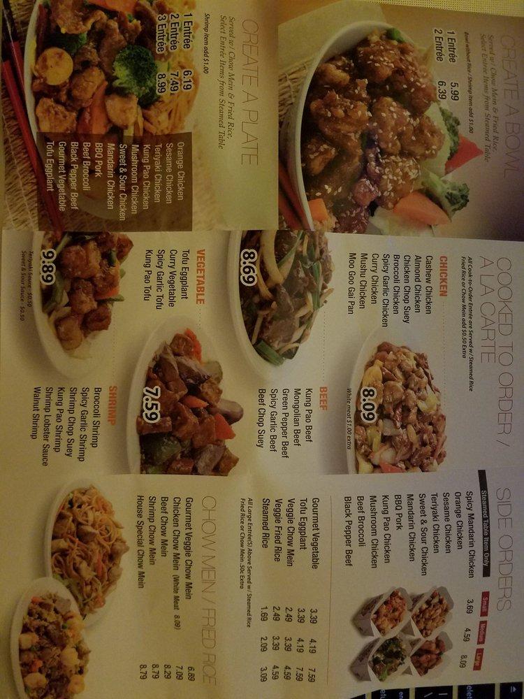 Menu at Wok Experience restaurant, Huntington Beach