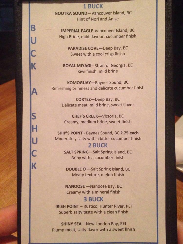 Menu at Vons Steak House pub & bar, Edmonton