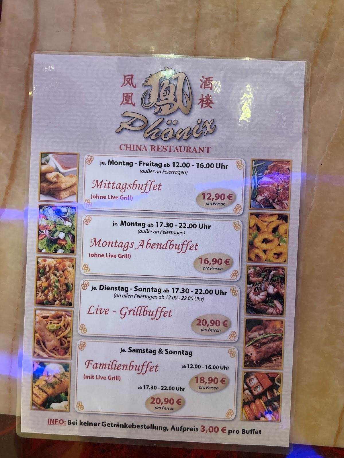 Speisekarte von China-Restaurant Phönix Buffet, Berlin