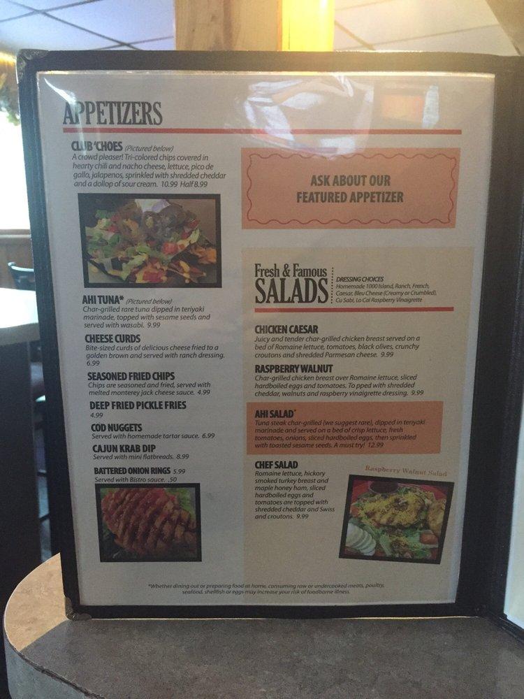 Menu at Club Forest, Plover, Club Forest Dr