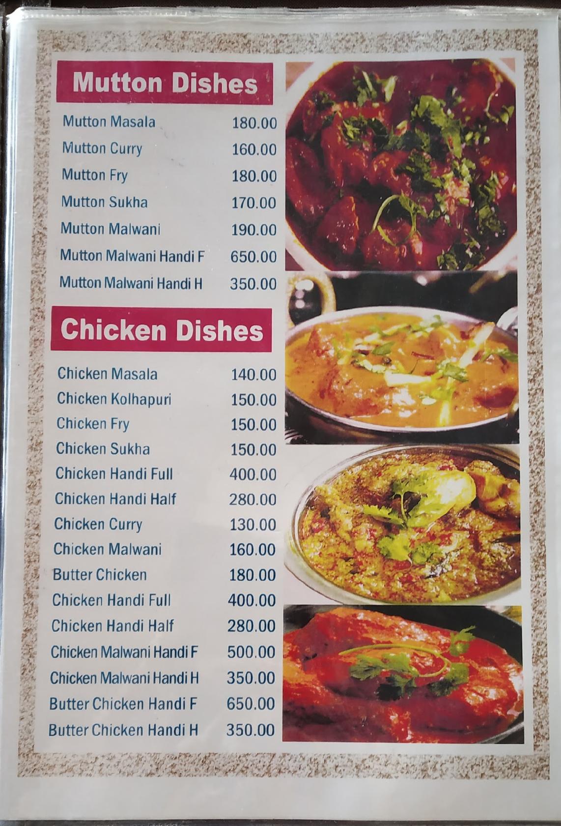 Menu at Hotel Kalpataru Family Restaurant and Garden, Kolad