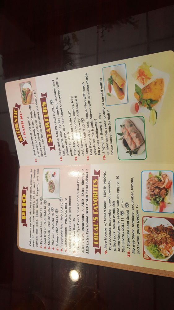 Menu at J Cafe Boba Tea & Sandwich, Jefferson City