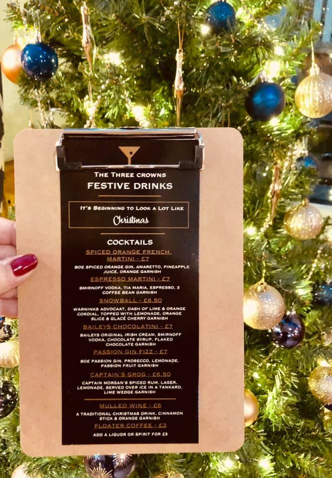 Menu at The Three Crowns pub & bar, Barrow upon Soar, Three Crowns