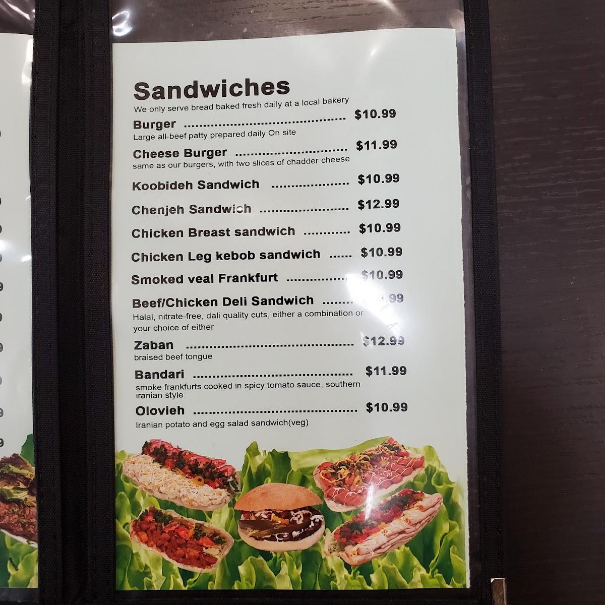 Menu at Pars Grill restaurant, Vaughan, 975 Major MacKenzie Dr W A2
