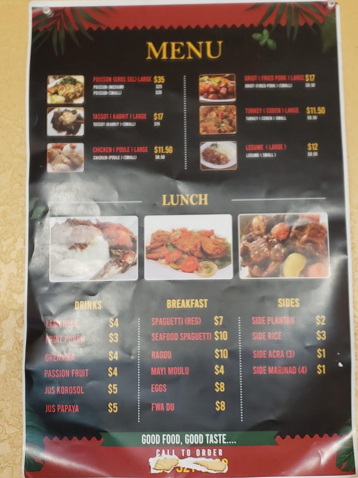 Menu at Phil's Bakery, Orlando