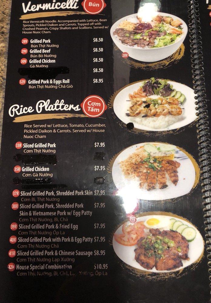 Menu at Vietopia Bistro restaurant, Taylorsville