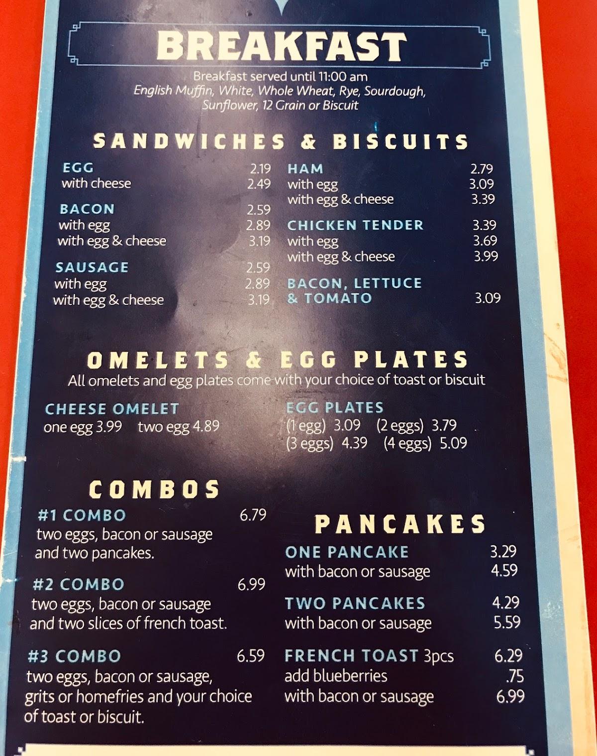 Menu at Sutton's Drug Store restaurant, Chapel Hill