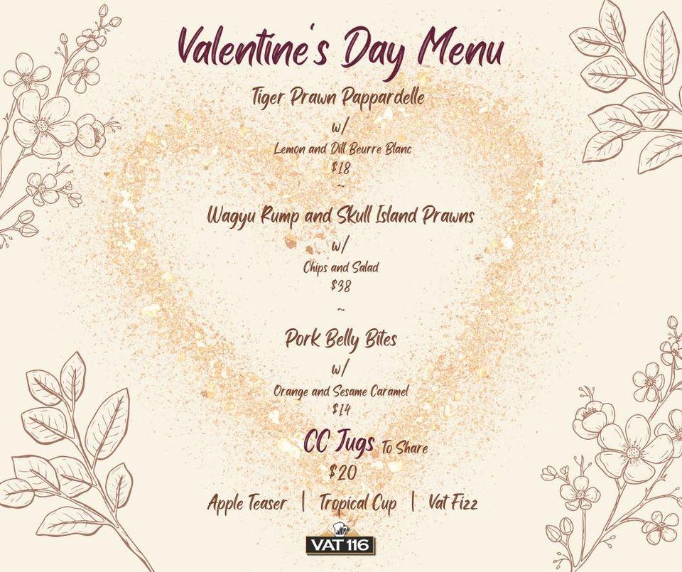 Menu at VAT 116 pub & bar, Rockingham