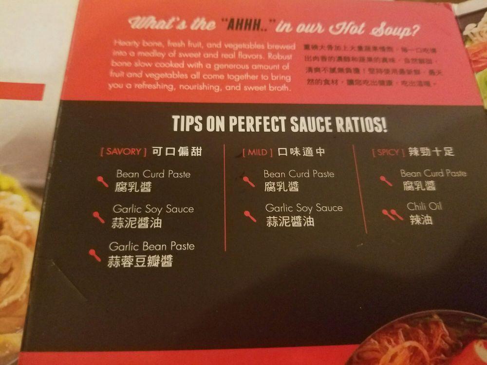 Menu at Boiling Point restaurant, Chino Hills