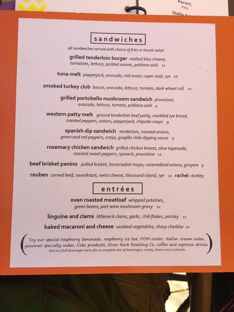 Menu at Painted Pony Restaurant, St. George