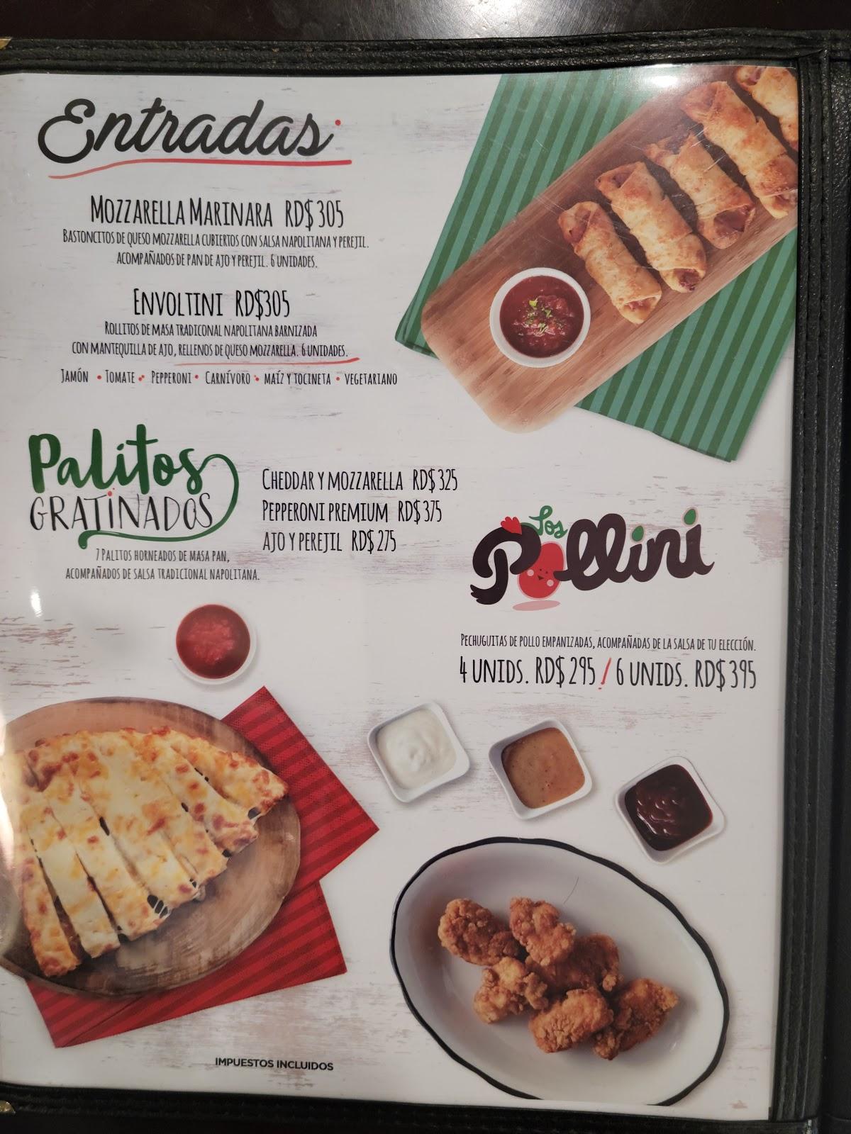 Menu at Pizzarelli Núñez de Cáceres restaurant, Santo Domingo, Plaza ...