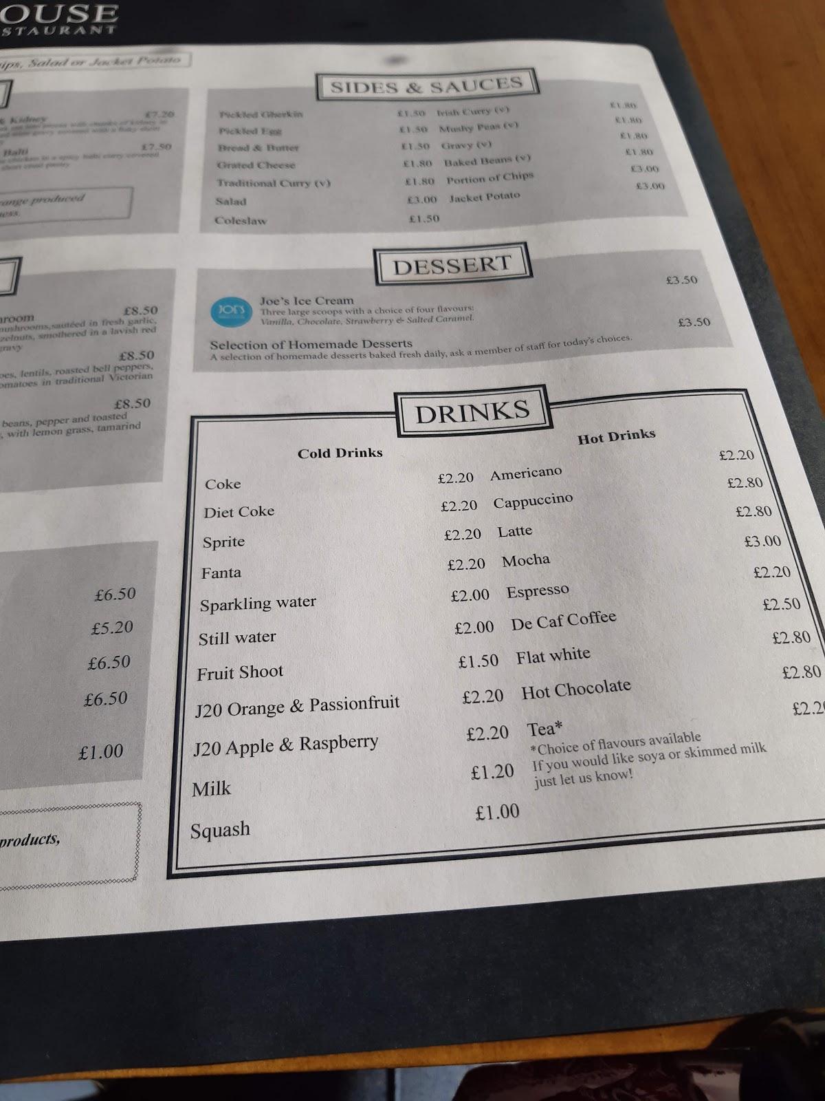 Menu at BoatHouse Fish Bar, Porthcawl