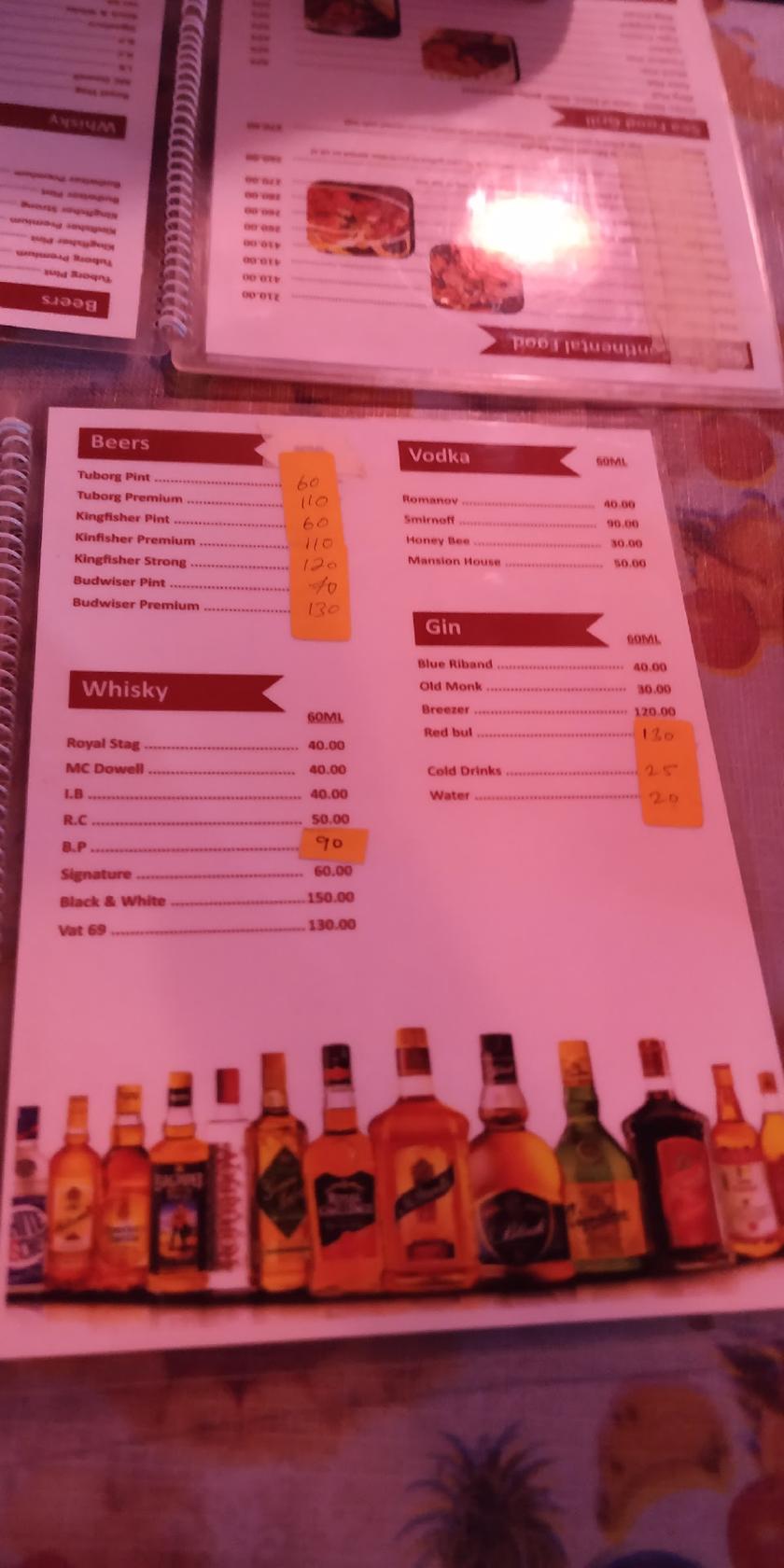 Menu at Cool -Breeze Bar & Restaurant, Gonsua