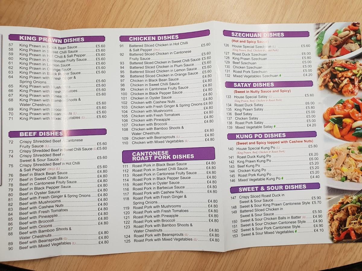 Menu at King 2 fast food, Chapel-en-le-Frith