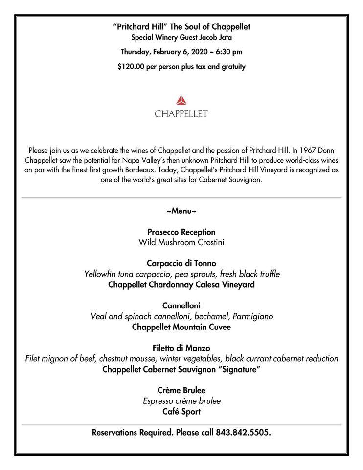 Menu at Ombra Cucina Italiana restaurant, Hilton Head Island