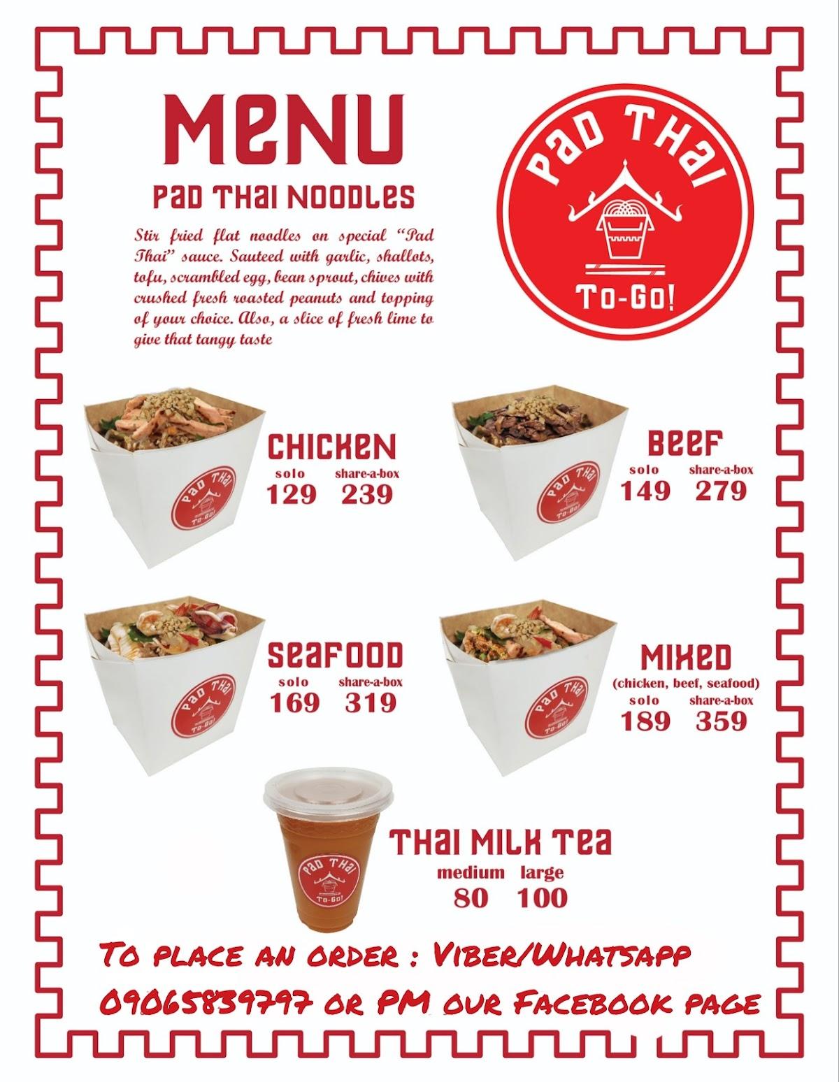 Carta del restaurante Pad Thai To - Go!, Pasay