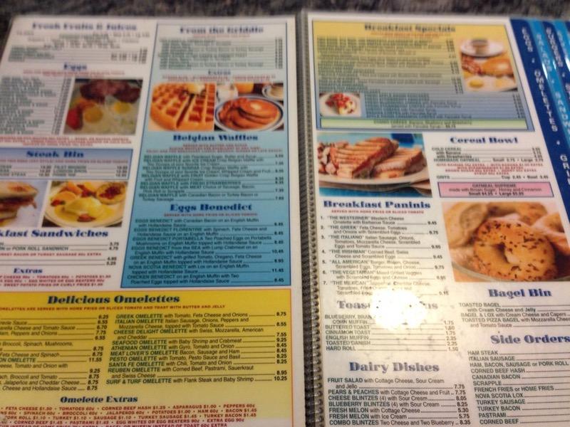 Menu at Princess Maria Diner restaurant, Wall Township
