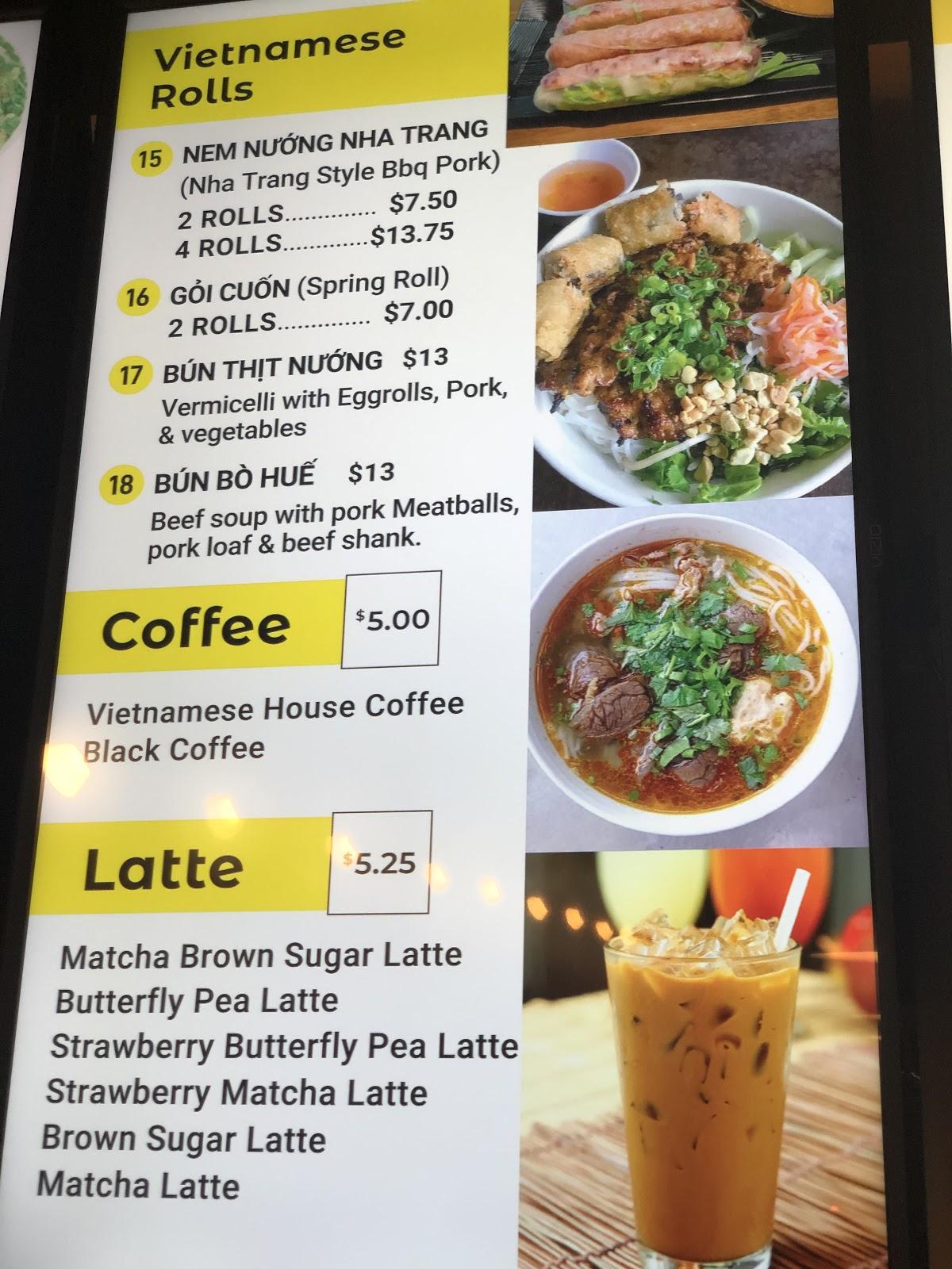 Menu at Viet Kitchen - pho & bánh mi restaurant, Madison