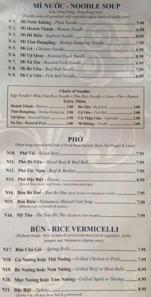 Menu at Asian Legend Vietnamese Cuisine restaurant, Lansdale, 844 W Main St