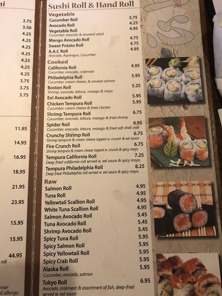 Menu at Isshin Japanese Steakhouse, Fairview