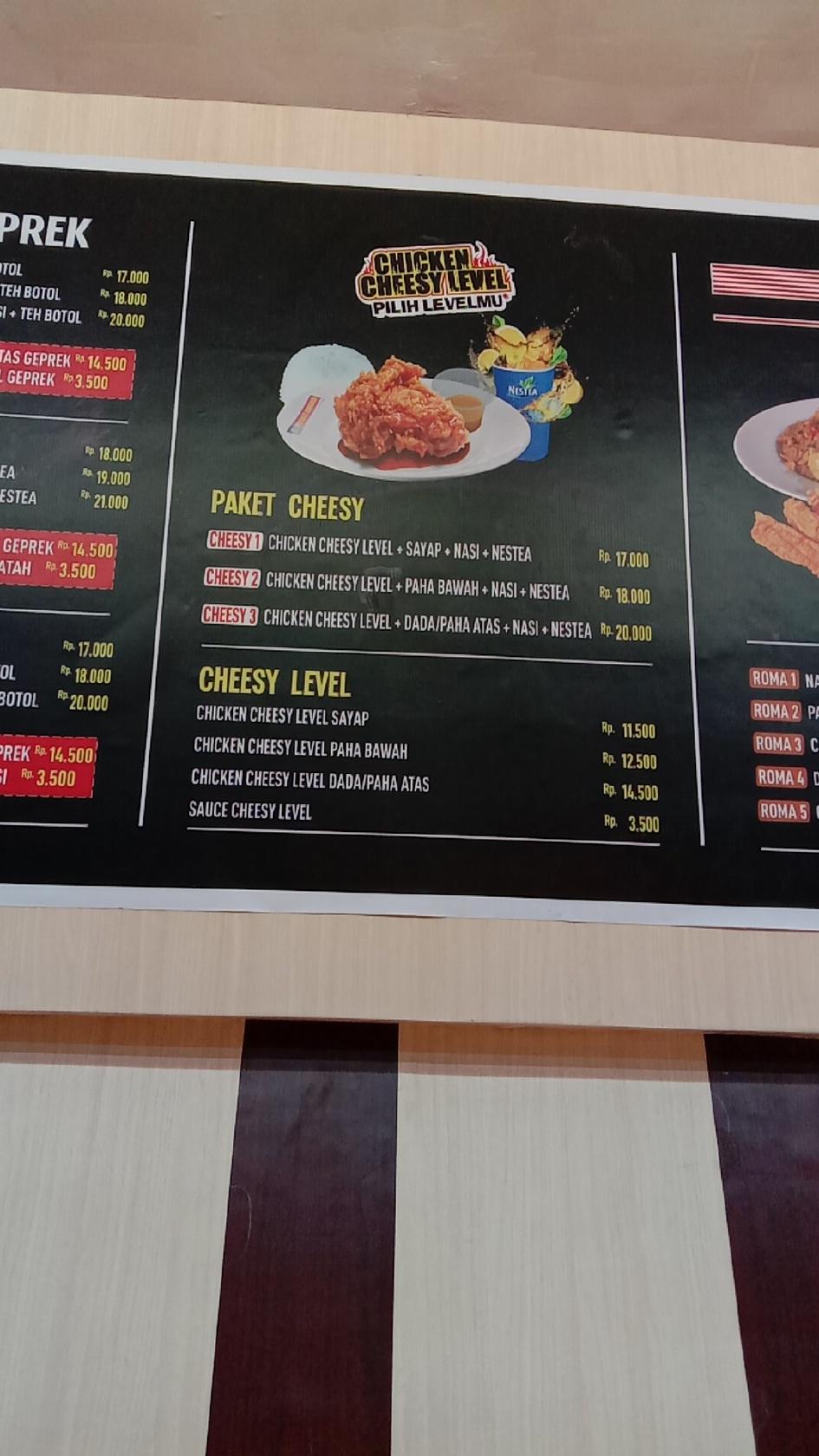 Menu at Rocket Chicken Majalaya Bandung restaurant, Majasetra