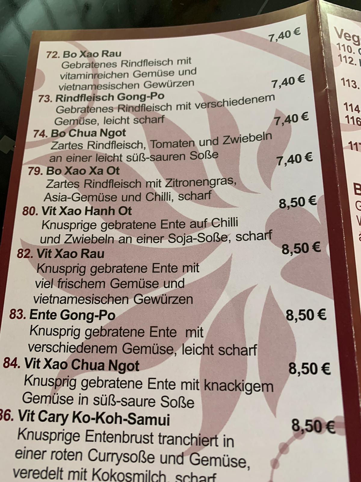 Speisekarte von Sai Gon Imbiss restaurant, Hungen, Friedberger Str. 1