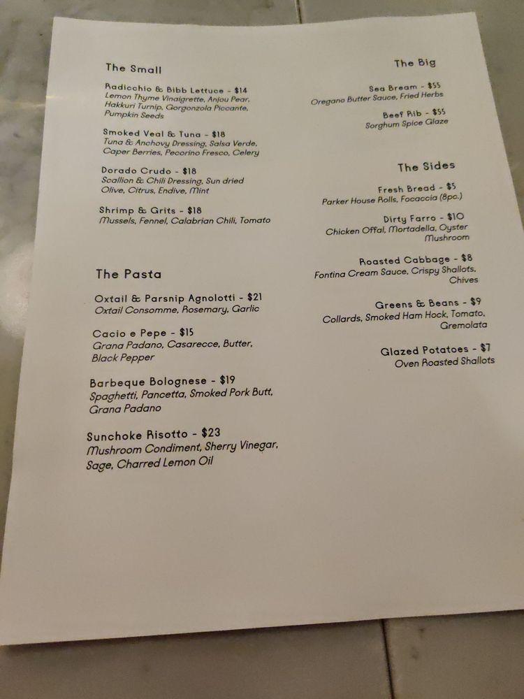 Menu at Say Mercy! restaurant, Vancouver, Fraser St