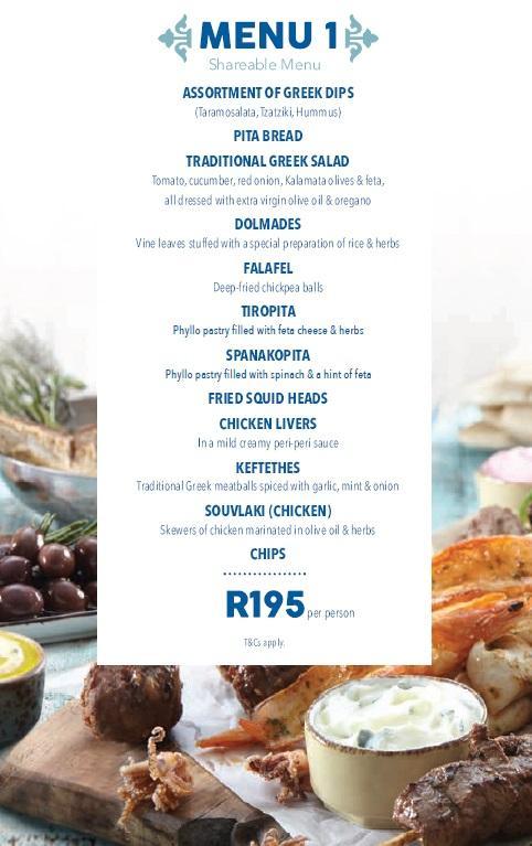Menu at Nostimo by Mythos restaurant, Randburg, Corner Country Estate