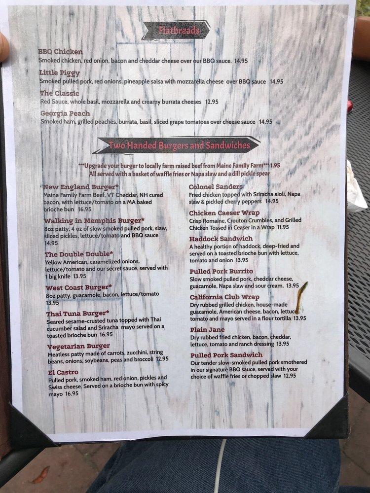 Menu at The Farm Bar and Grille, Essex
