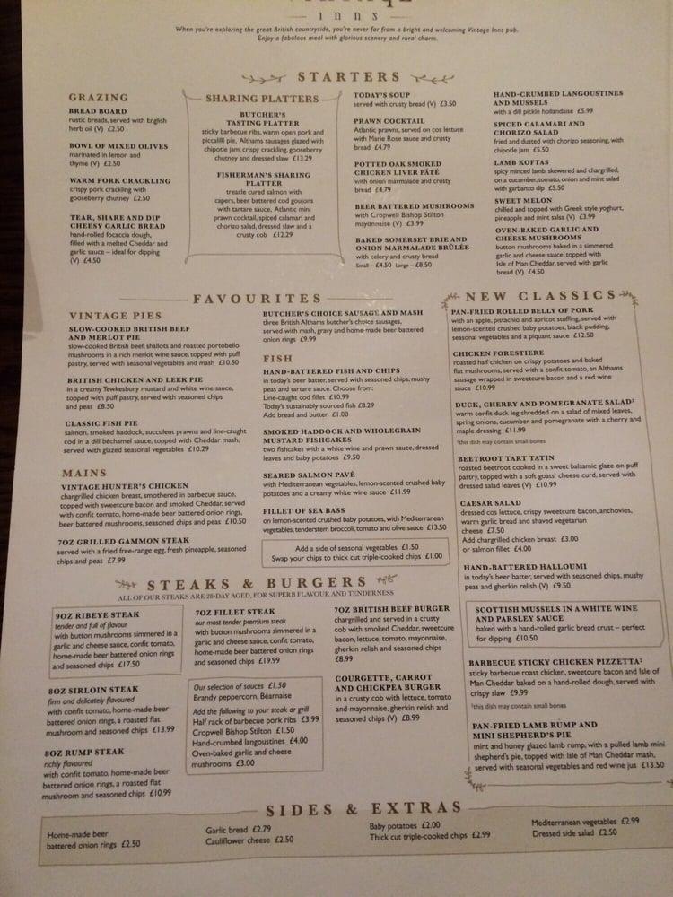 Menu at The Three Crowns pub & bar, Stone